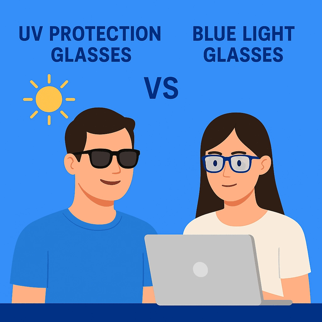 UV Protection Glasses vs. Blue Light Lenses: Key Differences - Professional Custom Eyewear ...